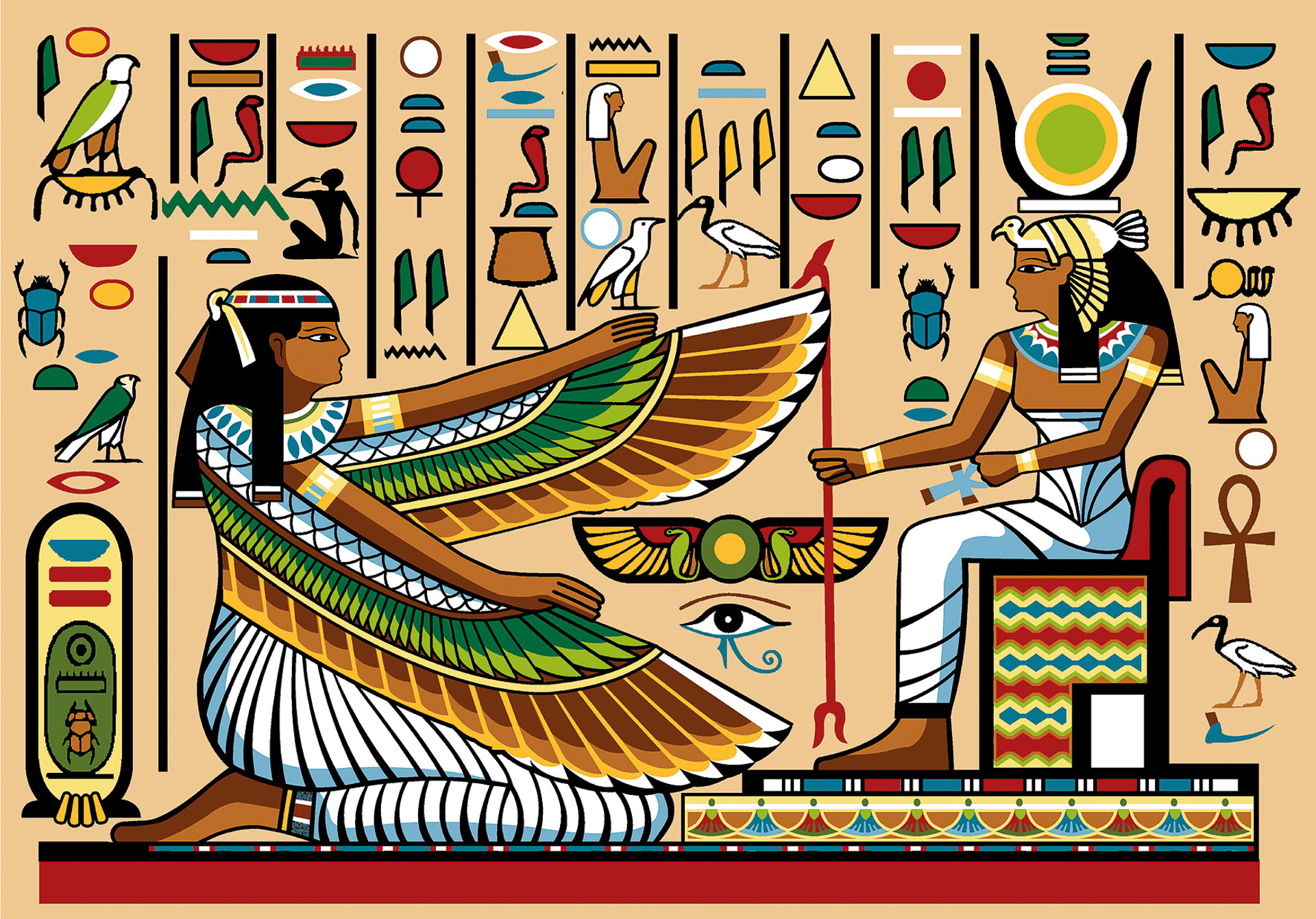 Canevas 100/135 - Fresque égyptienne - 3B COM