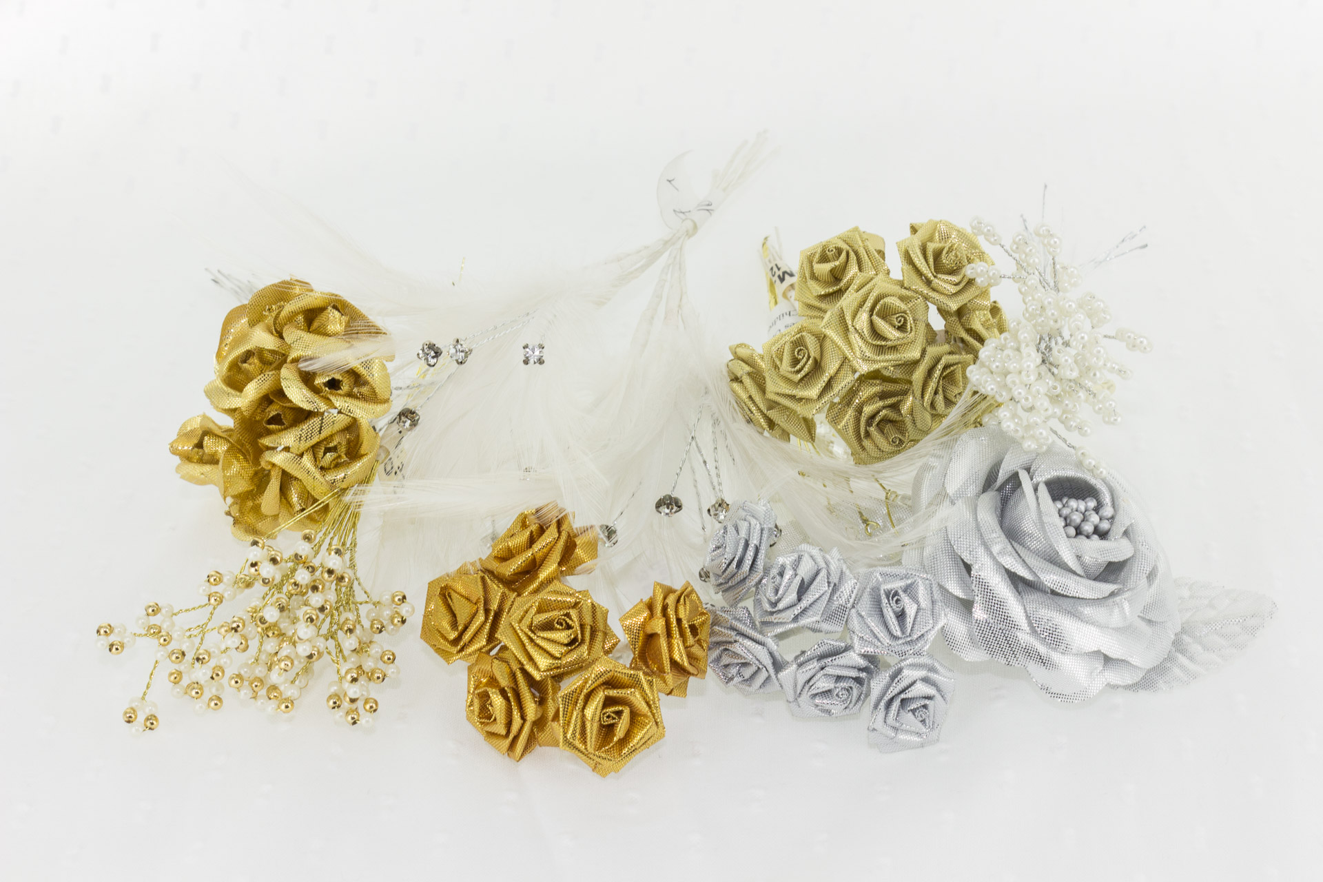 Assortiment de 10 modèles fleurs or et argent - 3B COM