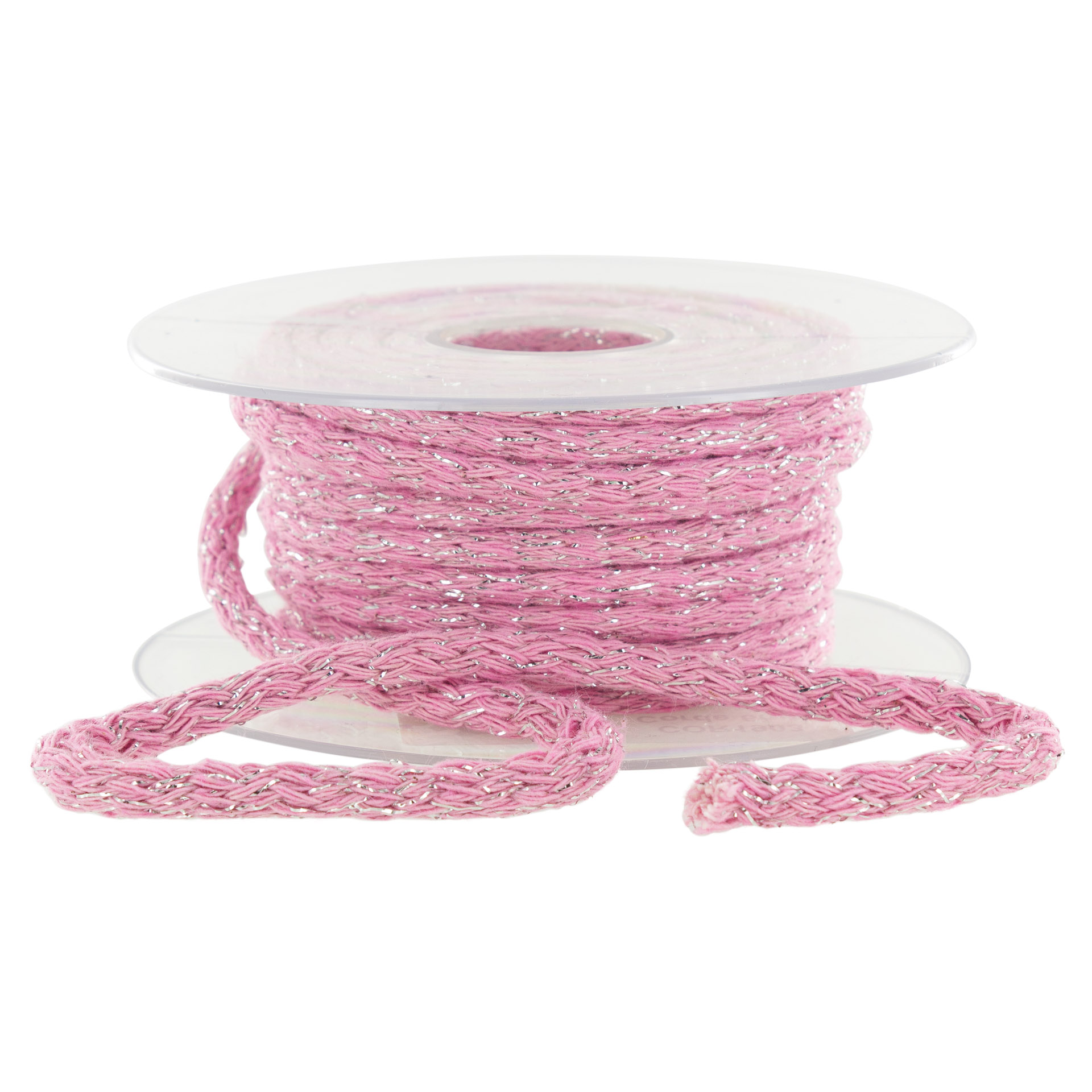 Cordon 6mm lurex rose - 3B COM