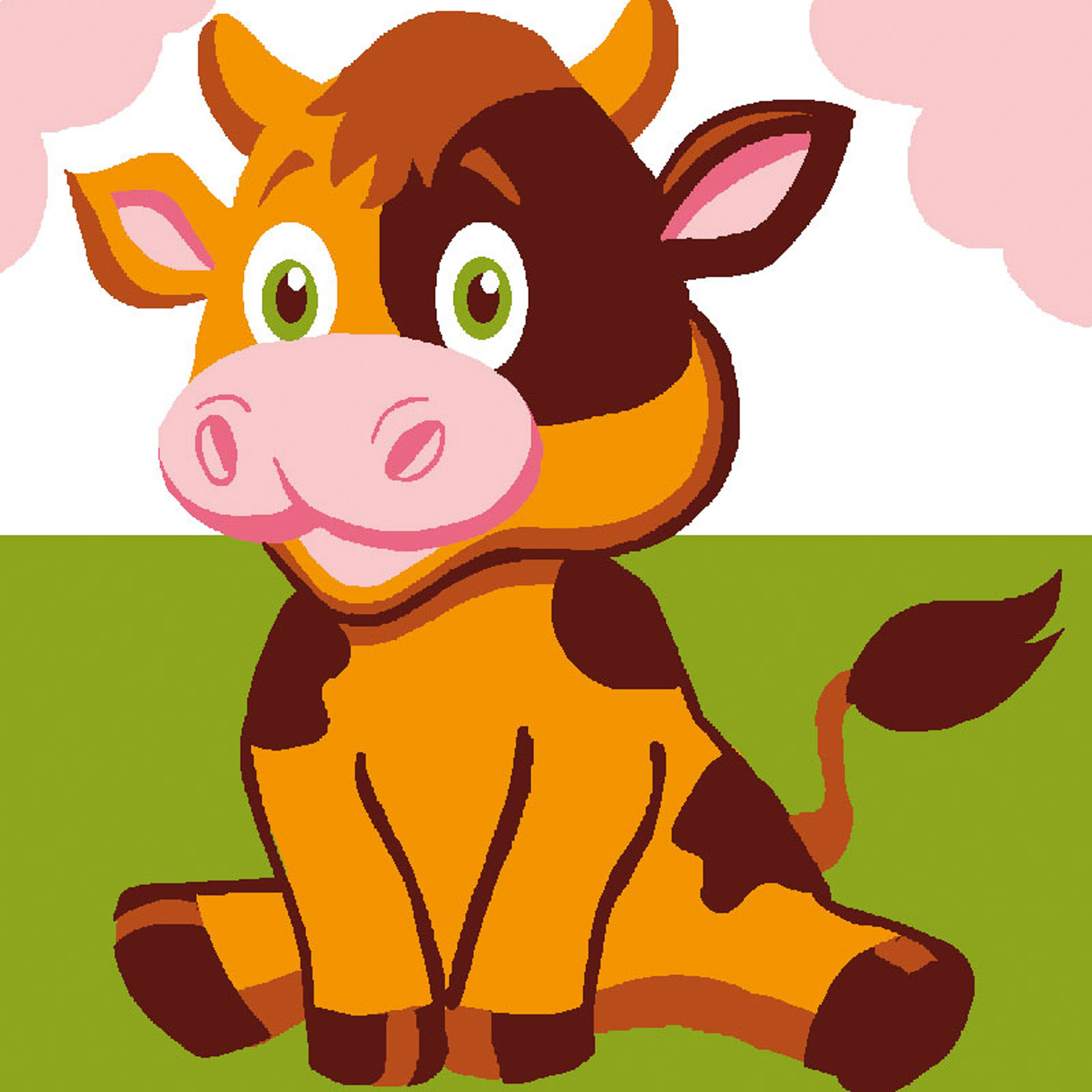 Kit Canevas Luc soudan enfant - Vache - 3B COM