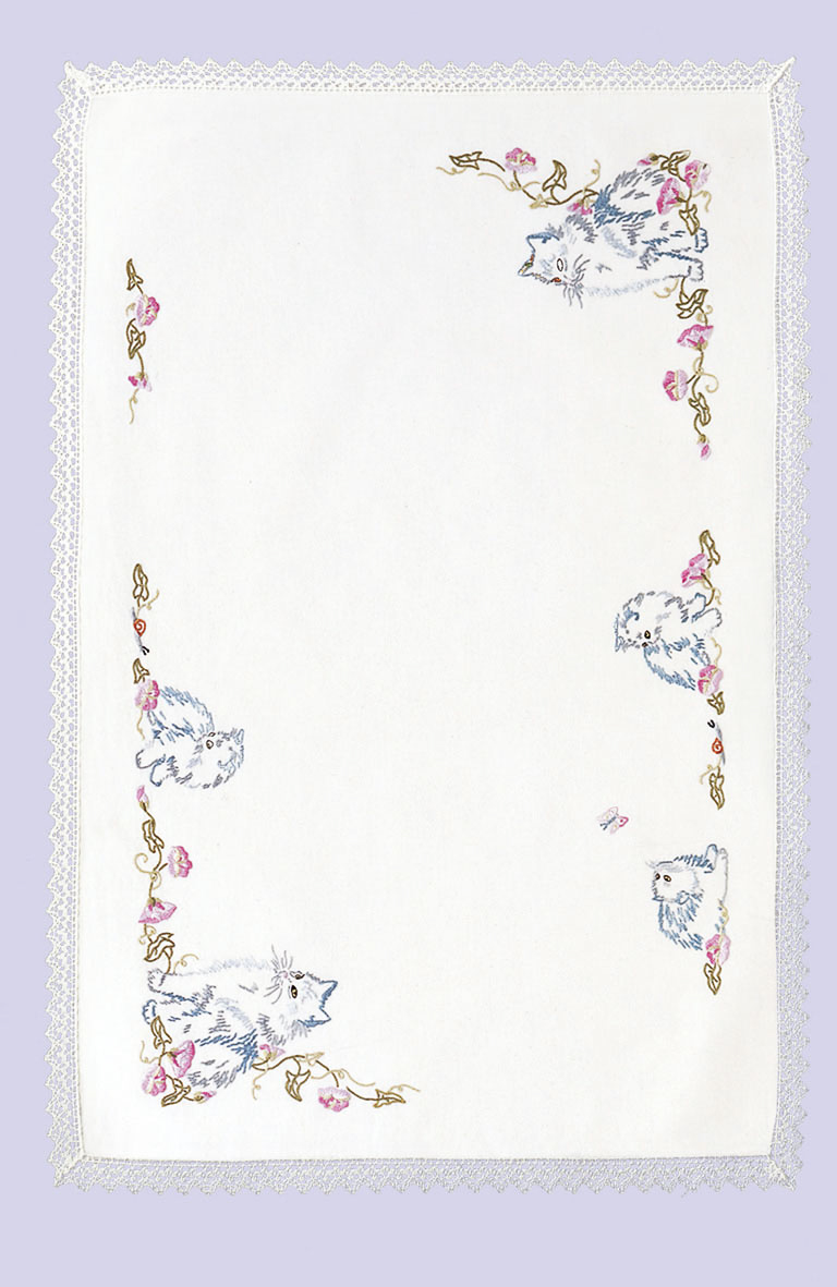 Napperon rectangulaire 40/60cm monté dentelle - 3B COM