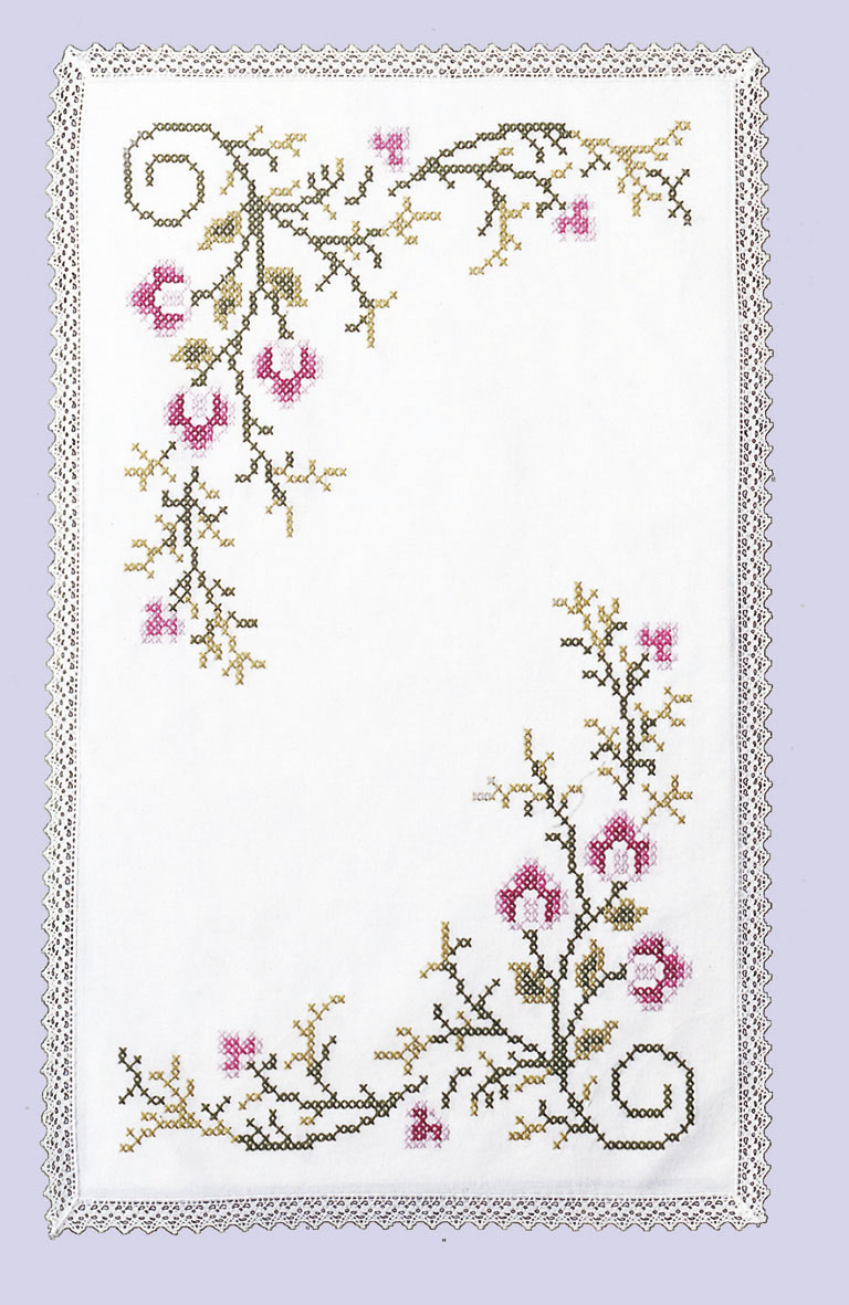 Napperon rectangulaire 40/60cm monté dentelle - 3B COM