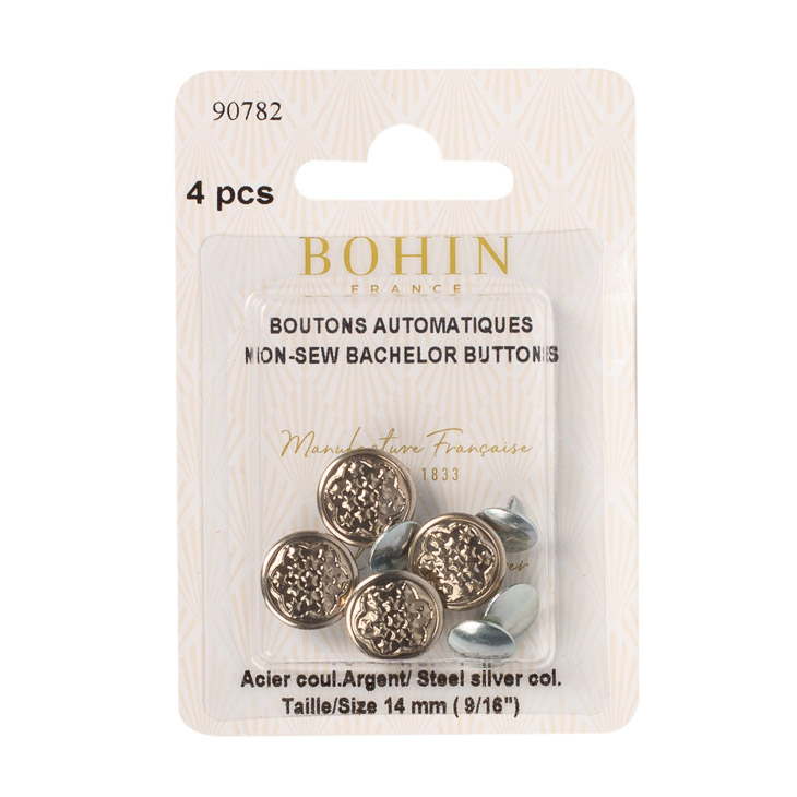 Bouton auto. nick 14mm blist x4 - 3B COM