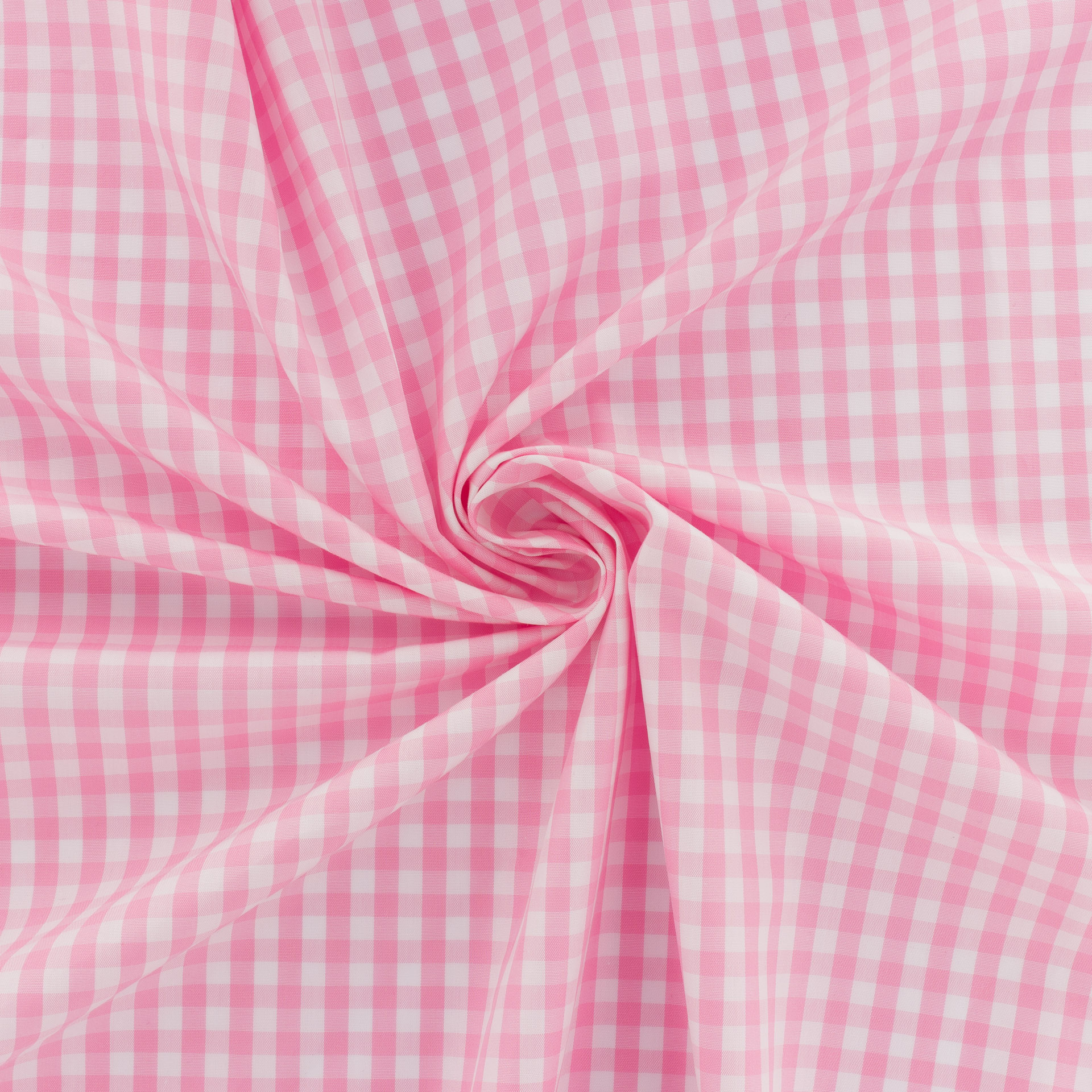 Tissu vichy popeline coton 6/6mm rose - 3B COM